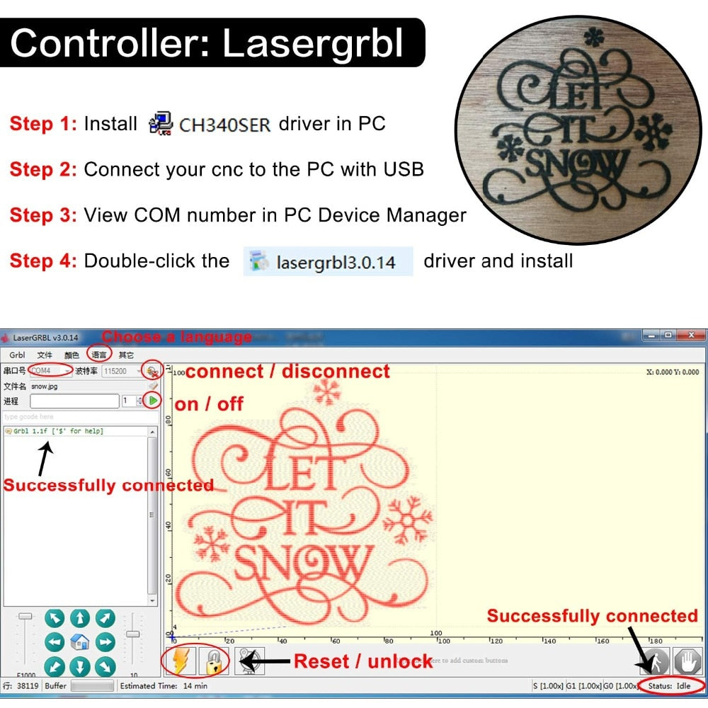 iklestar™ Upgraded GRBL Control Board